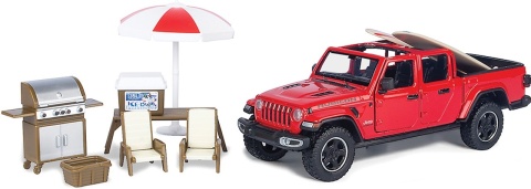 Jeep Gladiator Rubicon surfing z zestawem kempingowym 1:27 Motormax ...